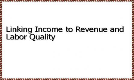 Linking Income to Revenue and Labor Quality