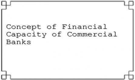 Concept of Financial Capacity of Commercial Banks