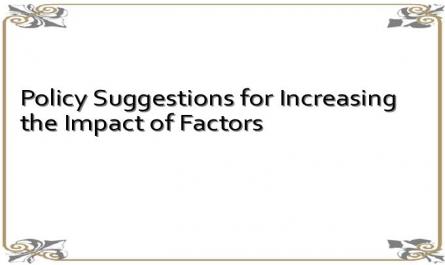 Policy Suggestions for Increasing the Impact of Factors