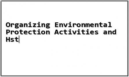 Organizing Environmental Protection Activities and Hst‌