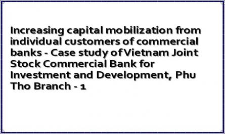 Increasing capital mobilization from individual customers of commercial ...