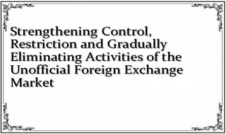 Strengthening Control, Restriction and Gradually Eliminating Activities ...