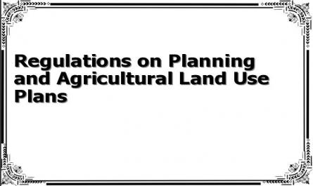 Regulations on Planning and Agricultural Land Use Plans
