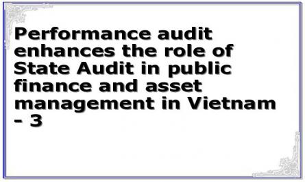 Performance audit enhances the role of State Audit in public finance ...