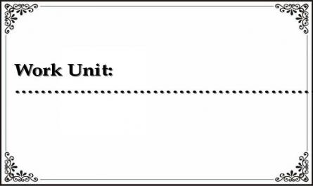 Work Unit: