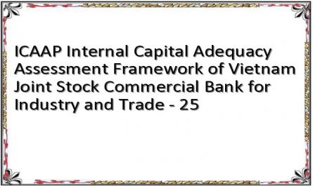 ICAAP Internal Capital Adequacy Assessment Framework of Vietnam Joint ...