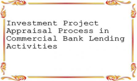 Investment Project Appraisal Reference doccument