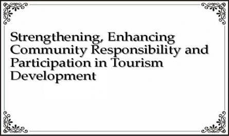 Strengthening, Enhancing Community Responsibility and Participation in ...