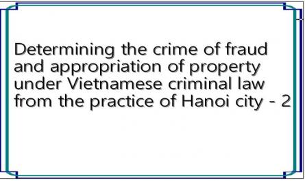 Crime Of Fraud And Appropriation Of Property Reference doccument