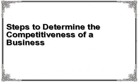 Steps to Determine the Competitiveness of a Business