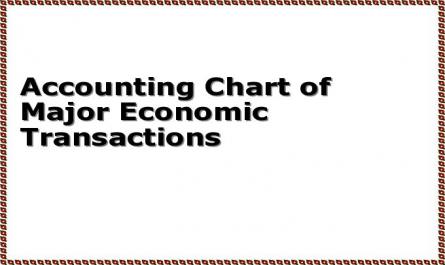 Accounting Chart of Major Economic Transactions
