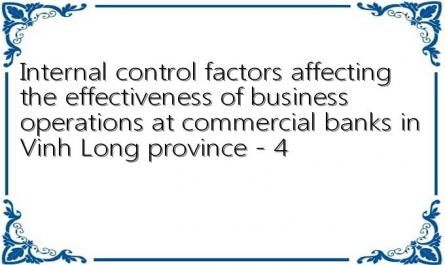 Internal control factors affecting the effectiveness of business ...