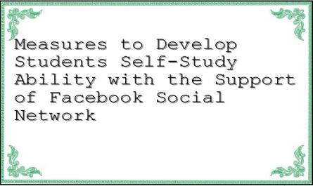Measures to Develop Students' Self-Study Ability with the Support of ...