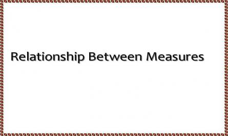 Relationship Between Measures