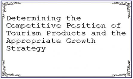 Determining the Competitive Position of Tourism Products and the ...