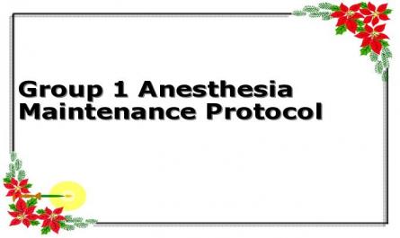 Anesthesia Reference doccument