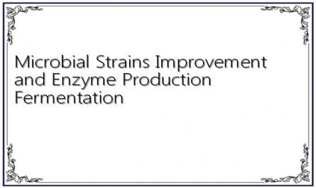 Microbial Strains Improvement and Enzyme Production Fermentation