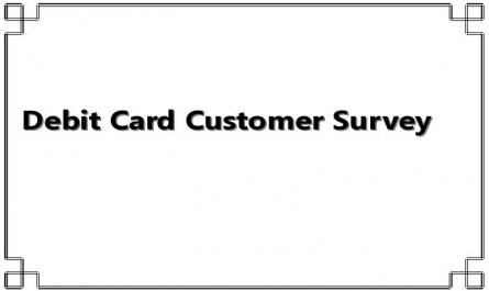 Debit Card Services Reference doccument
