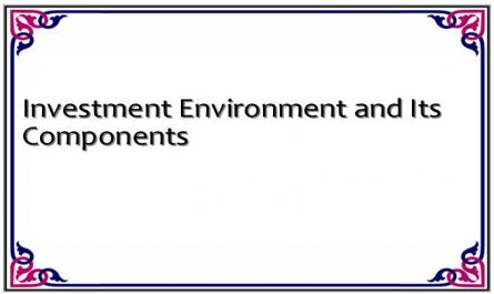 Investment Environment and Its Components