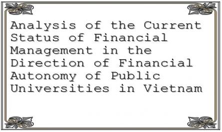 Analysis of the Current Status of Financial Management in the Direction ...