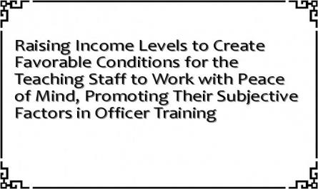 Raising Income Levels to Create Favorable Conditions for the Teaching ...