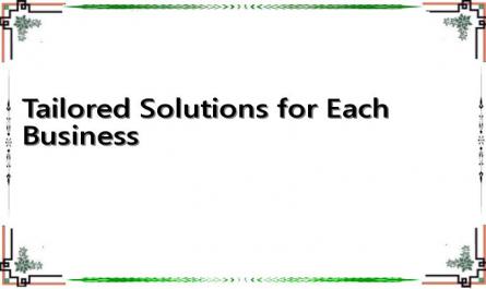 Tailored Solutions for Each Business