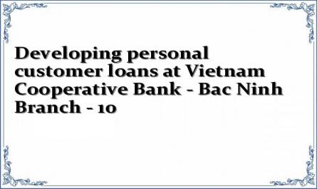 Developing personal customer loans at Vietnam Cooperative Bank - Bac ...