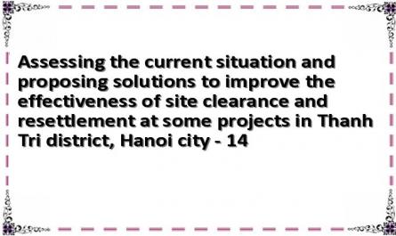 Assessing the current situation and proposing solutions to improve the ...