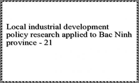 Industrial Development Reference doccument
