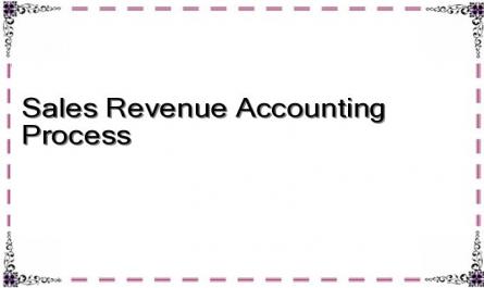 Sales Revenue Accounting Process
