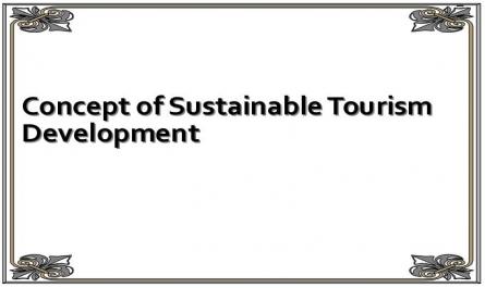 Concept of Sustainable Tourism Development