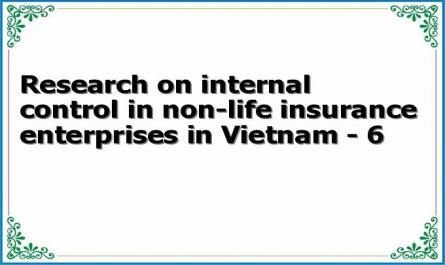 Research on internal control in non-life insurance enterprises in ...