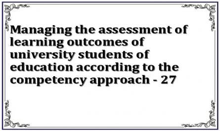 Assessment Of Learning Outcomes Reference doccument