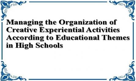 Creative Experiential Activities Reference doccument