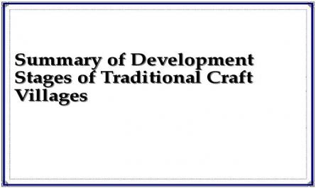 Summary of Development Stages of Traditional Craft Villages