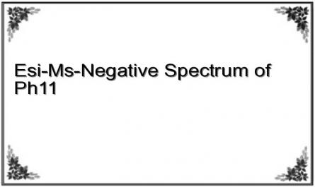 Esi-Ms-Negative Spectrum of Ph11