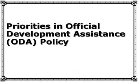 Priorities in Official Development Assistance (ODA) Policy