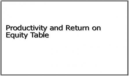 Productivity and Return on Equity Table