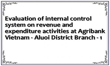 Internal Control System Reference doccument