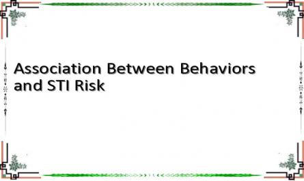 Association Between Behaviors and STI Risk