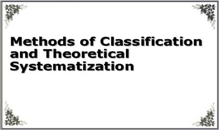 Methods of Classification and Theoretical Systematization