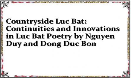 Countryside Luc Bat: Continuities and Innovations in Luc Bat Poetry by ...