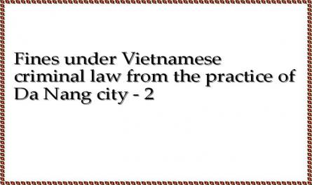 Vietnamese Criminal Law Reference doccument