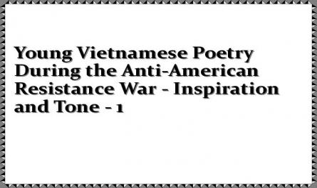 Young Vietnamese Poetry During the Anti-American Resistance War ...