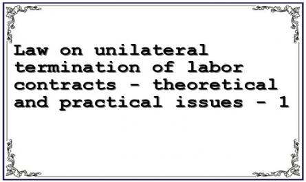 Labor Contract Reference doccument