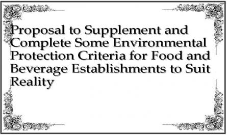Proposal to Supplement and Complete Some Environmental Protection ...