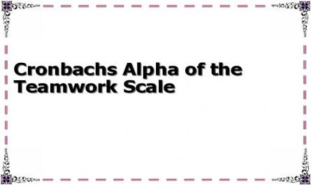 Cronbach's Alpha of the Teamwork Scale