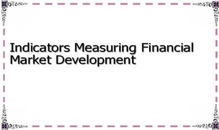Indicators Measuring Financial Market Development