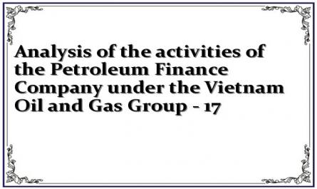 Analysis of the activities of the Petroleum Finance Company under the ...