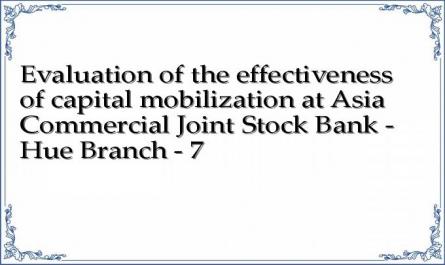 Evaluation of the effectiveness of capital mobilization at Asia ...